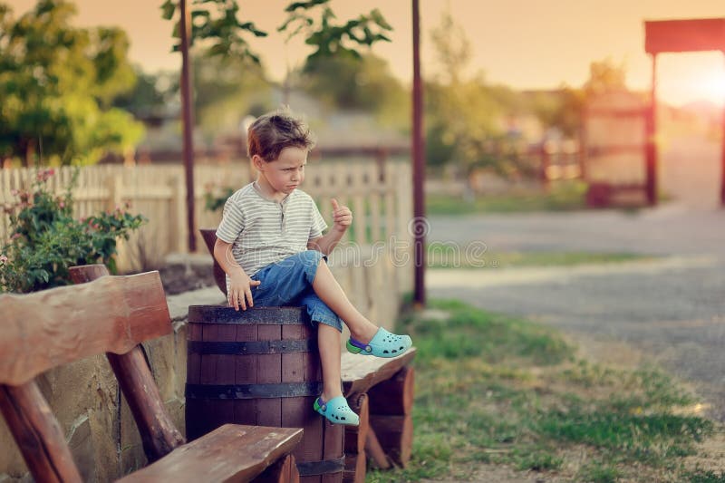 The boy on the ranch stock photo. Image of face, adorable - 26154774