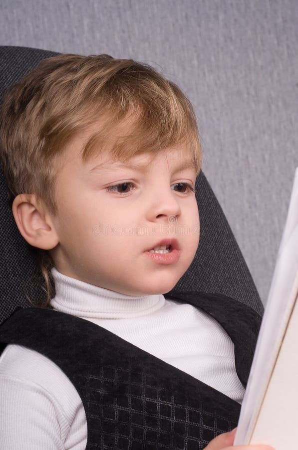 Intently reading stock image. Image of isolated, caucasian - 13025031