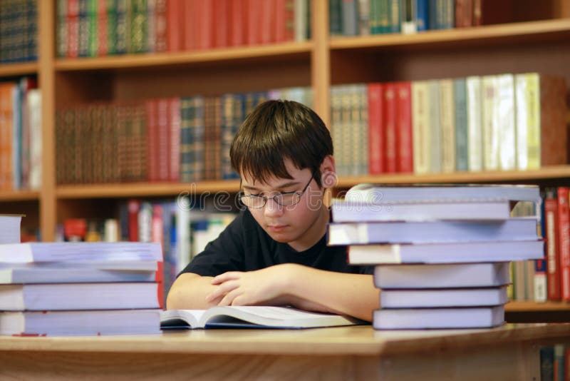 Boy reading stock image. Image of school, intelligence - 4771917