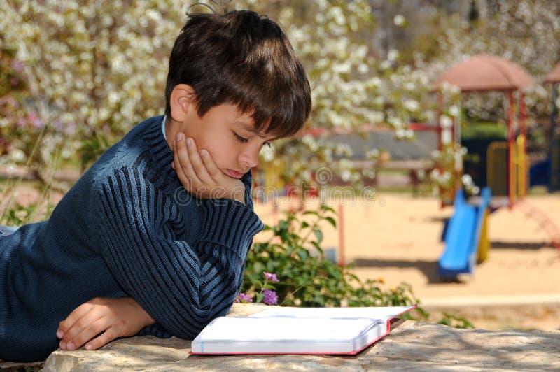 Boy Reading stock photo. Image of lifestyles, education - 8838024