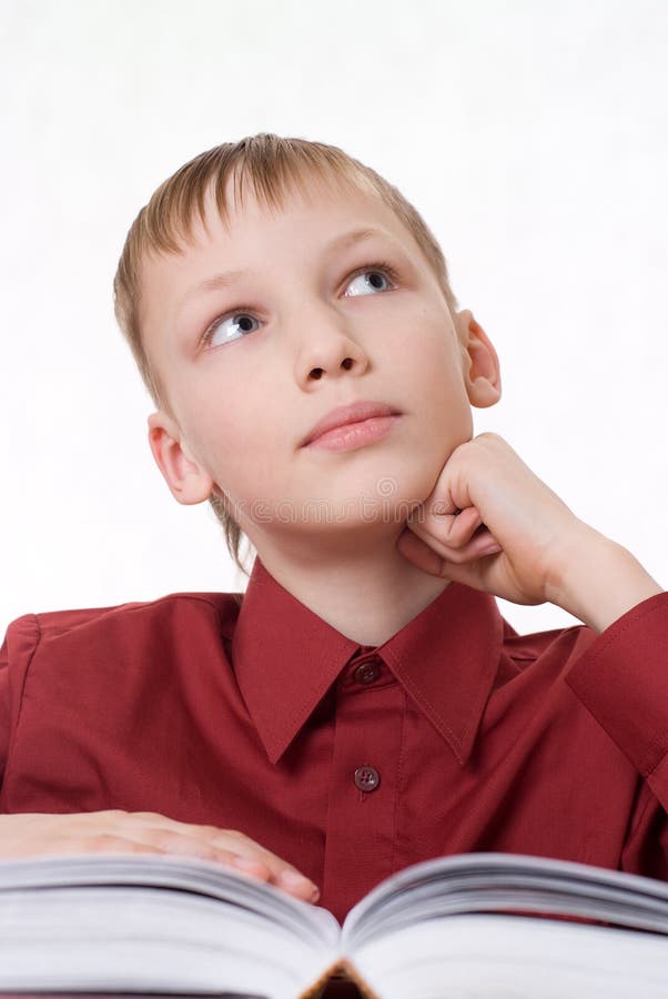 Boy reading a book stock photo. Image of expertise, caucasian - 13032622