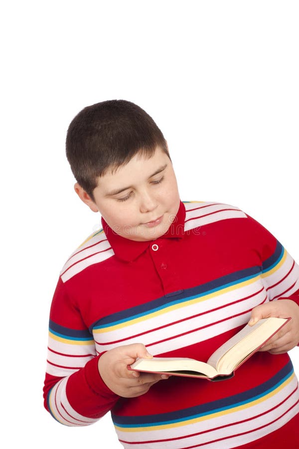 Boy reading book stock image. Image of blue, homework - 18964159