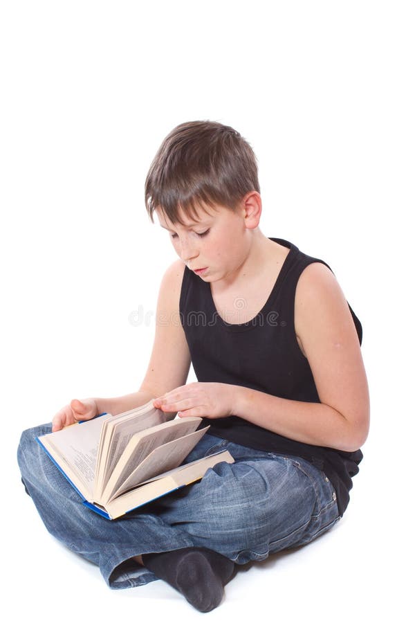 Boy reading a book stock photo. Image of face, generation - 28647666