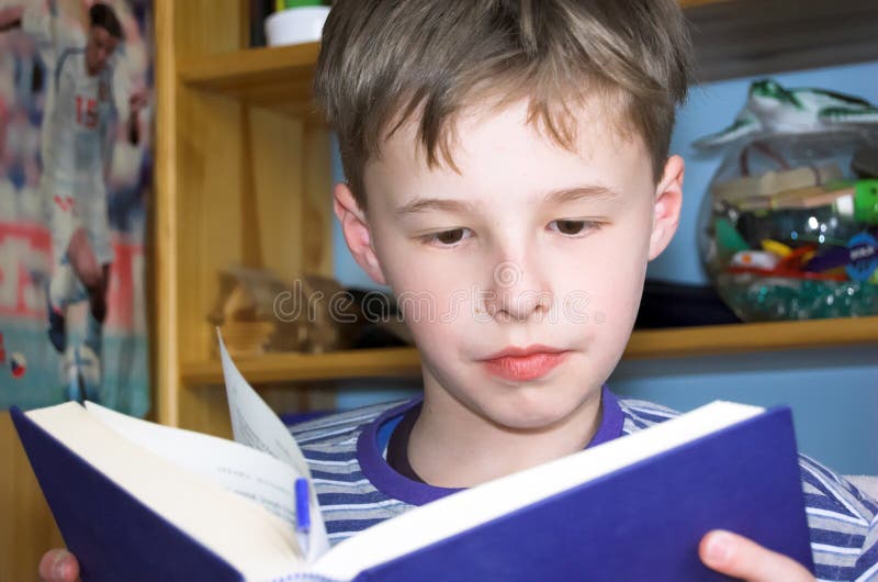 Boy reading book stock photo. Image of learning, reading - 747168