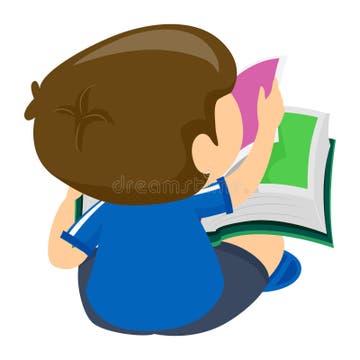Boy Reading Book Back View Stock Illustrations – 61 Boy Reading Book ...