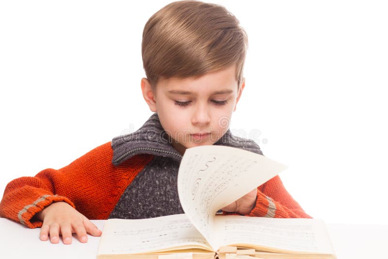 Boy reading stock image. Image of read, reading, homework - 38524201