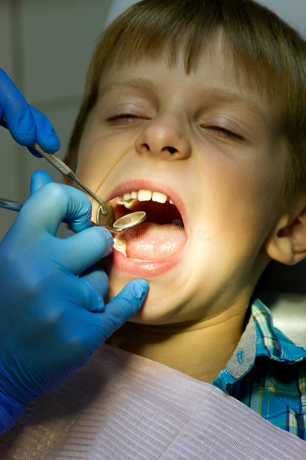 Boy on Reception at the Dentist Stock Photo - Image of checkup, doctor ...