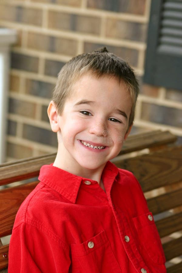 Boy in Red stock image. Image of children, outside, offspring - 1611237
