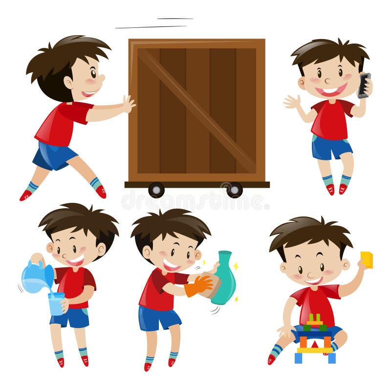 Child Doing Many Things Stock Illustrations – 12 Child Doing Many ...