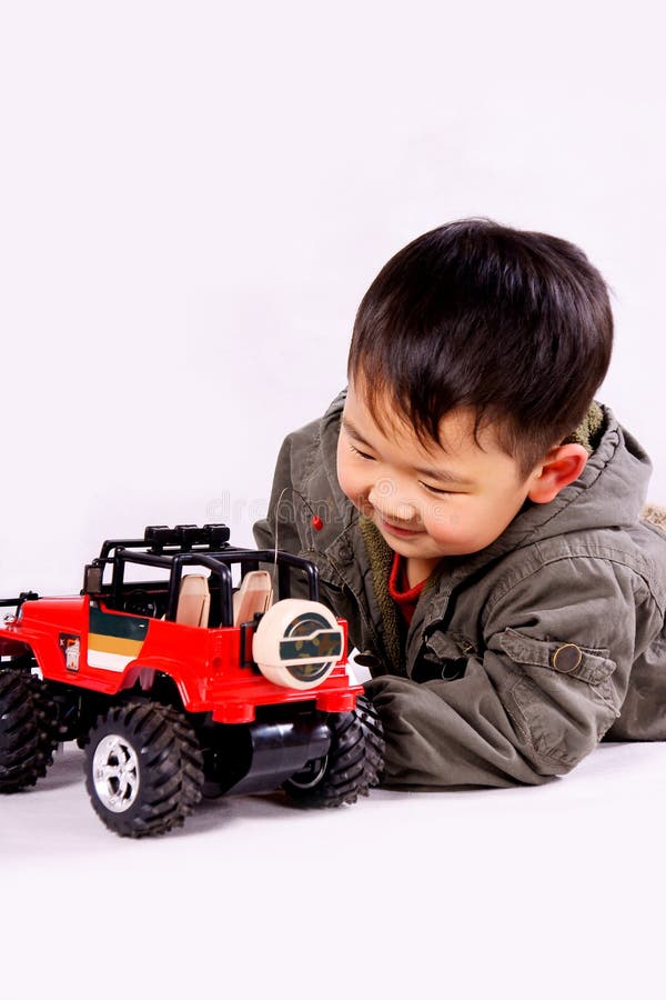 Boy and remote control car stock image. Image of control - 8735109