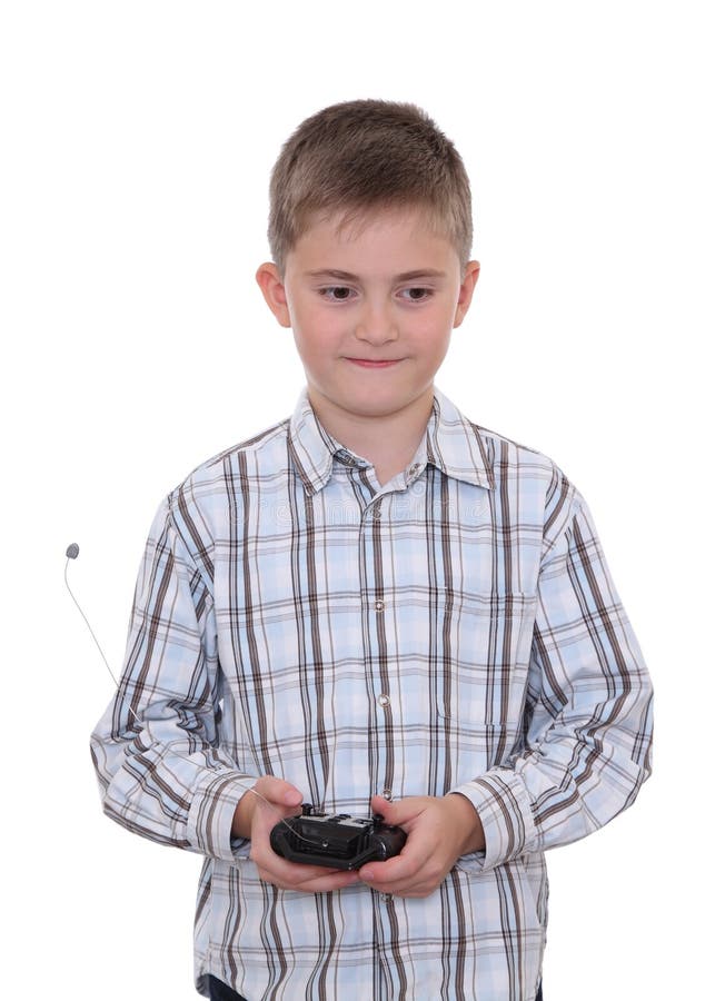Boy with remote controller stock photo. Image of schoolboy - 24534992