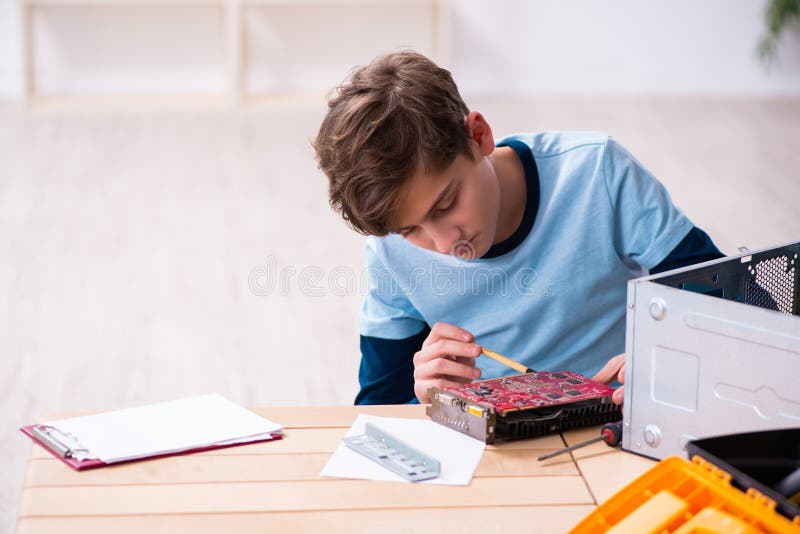 147 Teen Fixing Computer Stock Photos - Free & Royalty-Free Stock ...