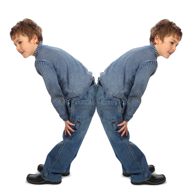 Boys represent letter U stock image. Image of represent - 9158145