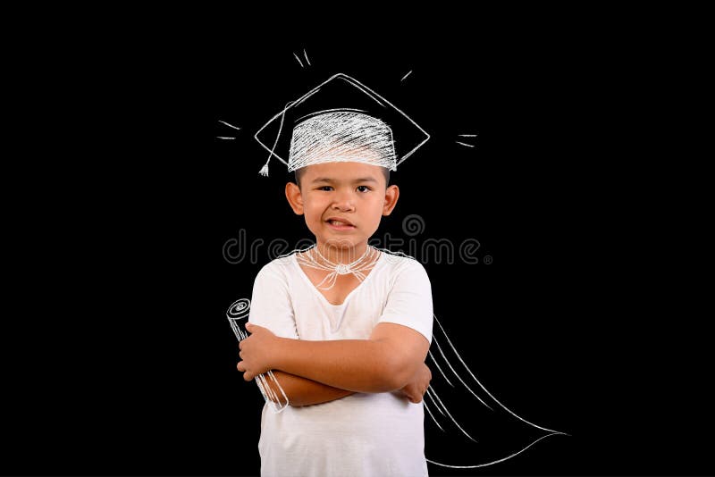 The Boy Represents Winning Number 1for Everything Stock Image - Image ...