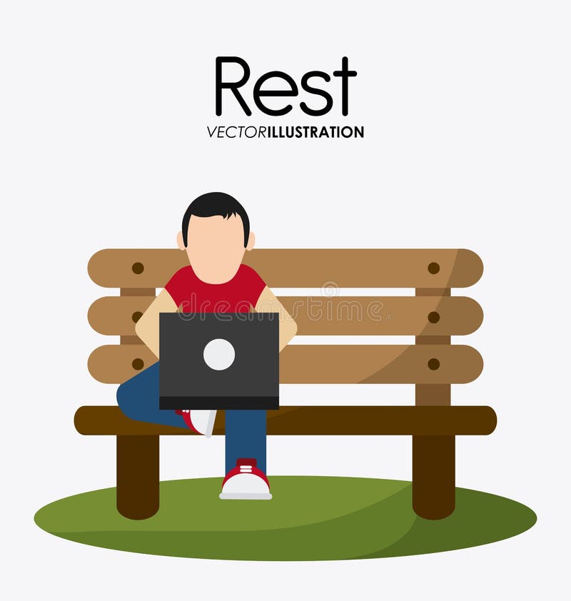 Resting Design. Sleep Icon. Bedtime Concept, Vector Illustration Stock ...