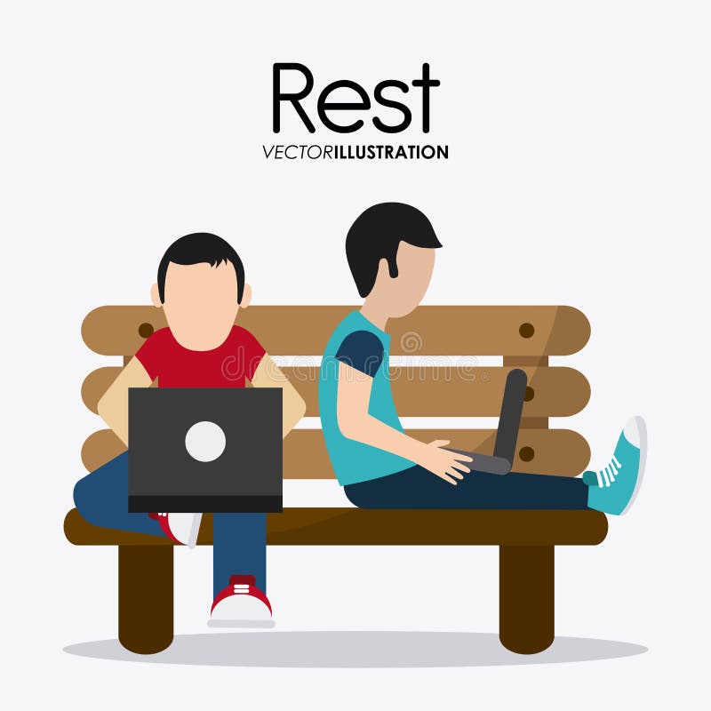Boy Resting Design, Vector Illustration Stock Vector - Illustration of ...