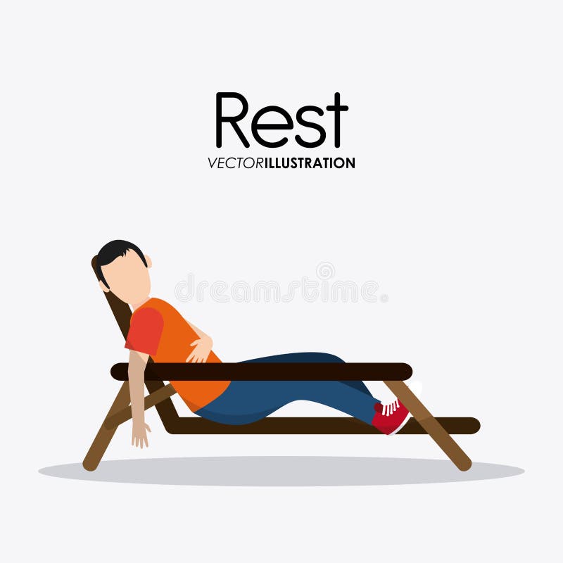 Boy Resting Icon Design, Vector Illustration Stock Vector ...