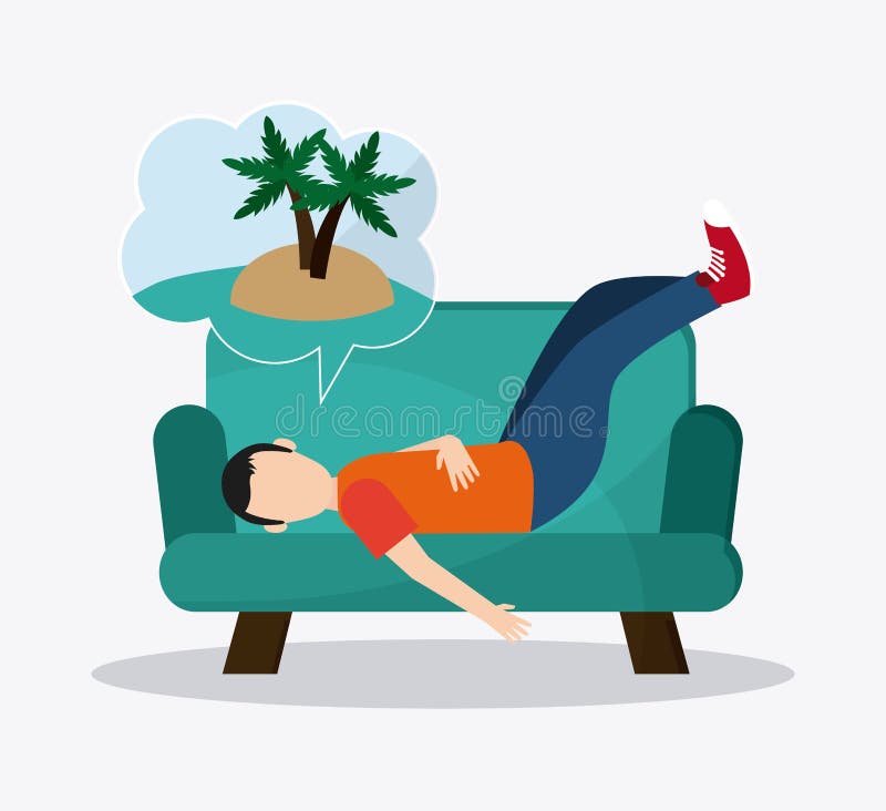Boy Resting Icon Design, Vector Illustration Stock Vector ...