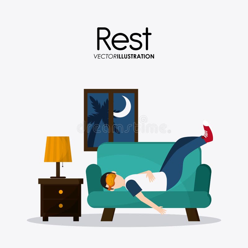 Boy Resting Icon Design, Vector Illustration Stock Vector ...
