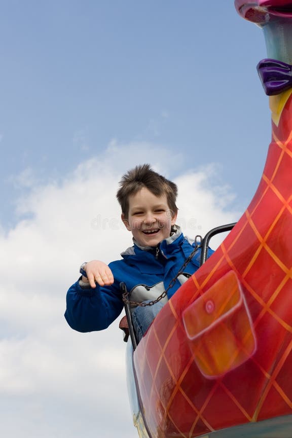 Boy on a ride stock image. Image of caucasian, ride, youngster - 2232735