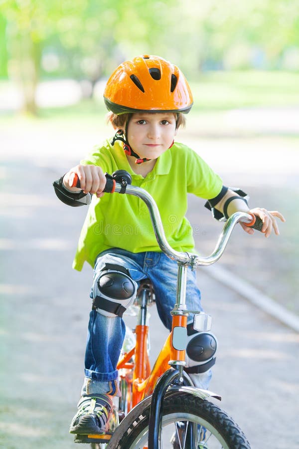 Little Toddler Boy Having Fun and Riding His Bike Stock Image - Image ...