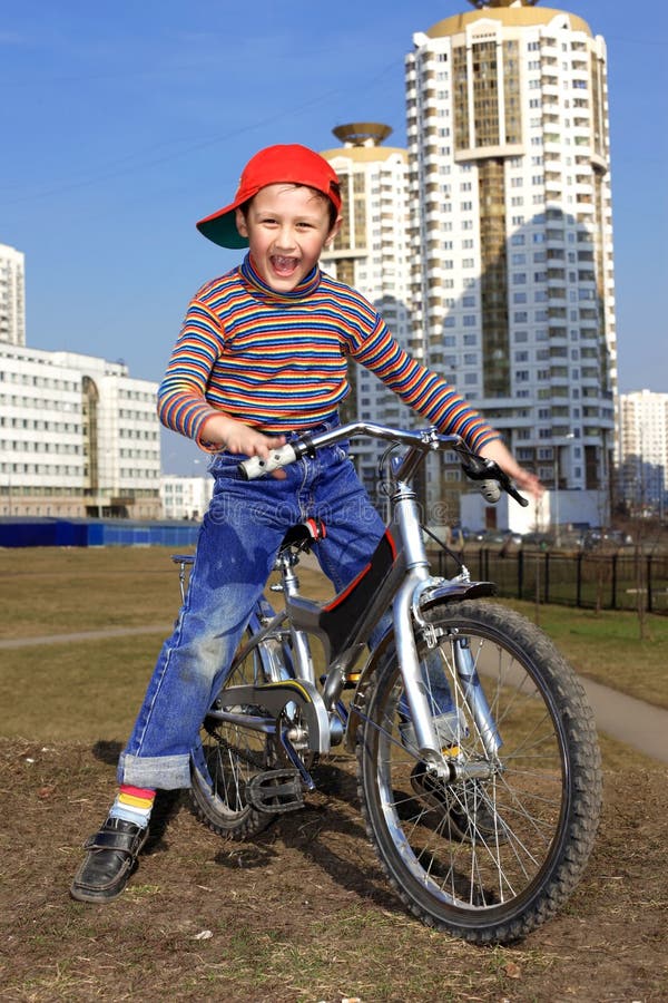 Boy Riding In Bicycle Picture. Image: 14704590