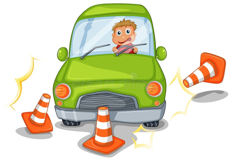 Driving emoticon stock vector. Illustration of automobile - 32904803