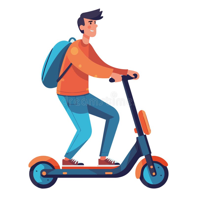 Small Scooters Stock Illustrations – 63 Small Scooters Stock ...