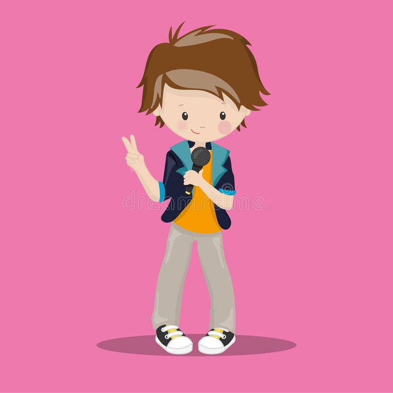 Boy rock band headset 10 stock vector. Illustration of band - 198983796