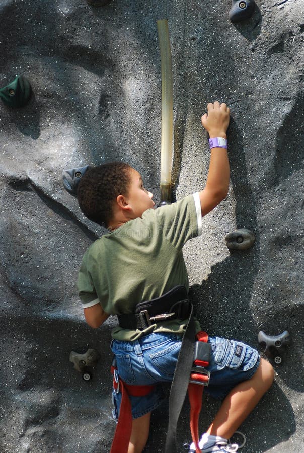 Boy rock climbing stock image. Image of climber, youngster - 3085655