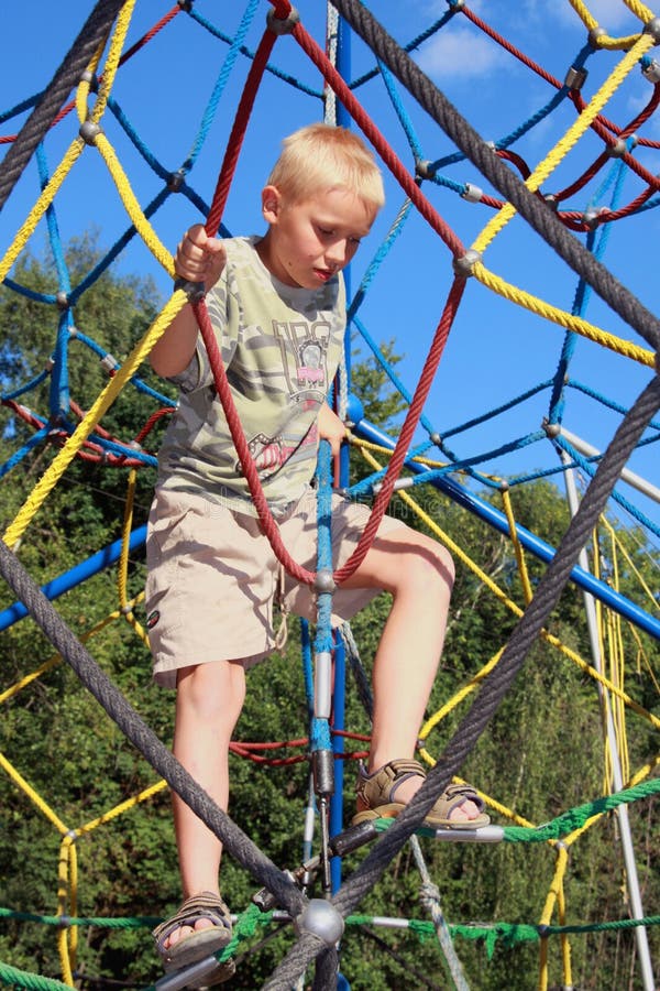 Kids Rope Course stock image. Image of kids, ropes, outdoors - 18134109