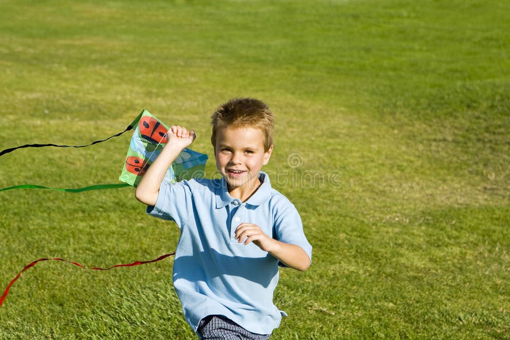 Boy running stock image. Image of blue, laugh, happy - 10232563