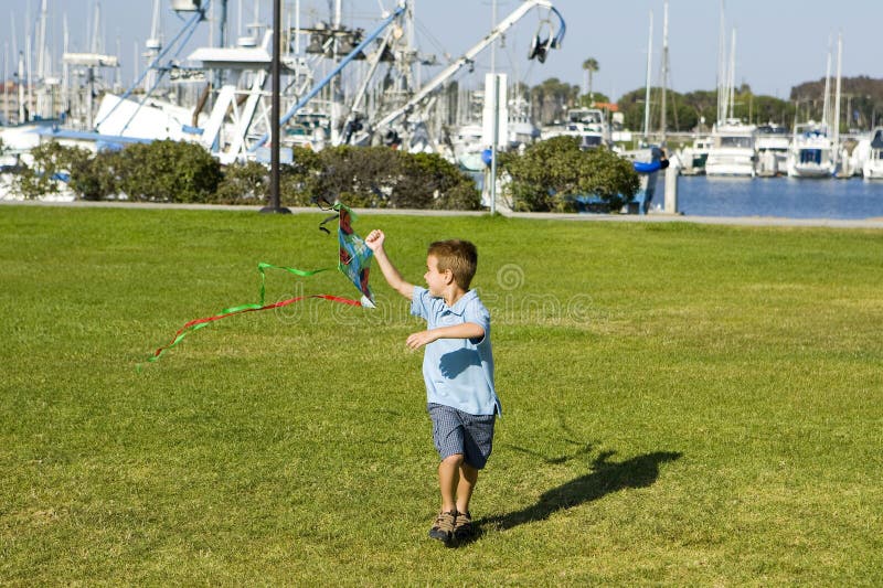 Boy running stock image. Image of blue, laugh, happy - 10232563