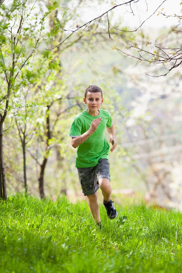 Boy running stock image. Image of single, activity, little - 24672399