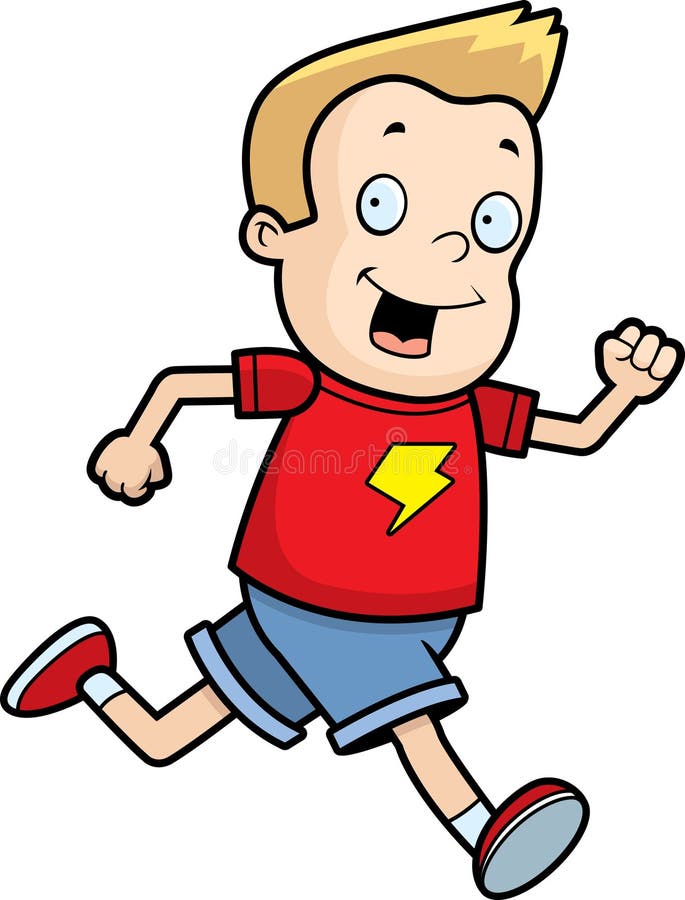 Boy Running stock vector. Illustration of cartoon, child - 6894667