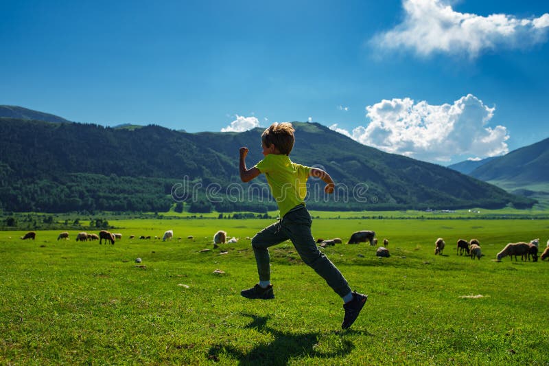 Boy running very fast stock vector. Illustration of happy - 62879129