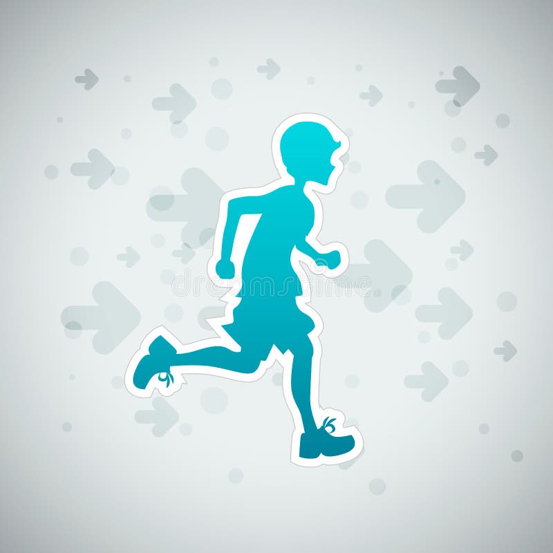 Boy Running stock vector. Illustration of vector, strength - 41886279