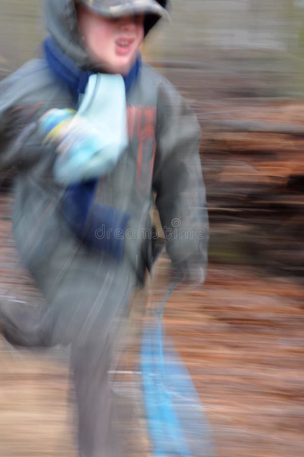 Boy running very fast stock image. Image of fast, athletic - 8160989