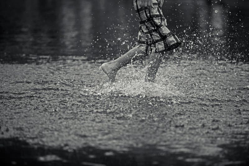 Boy running on water stock image. Image of millennium - 34449429