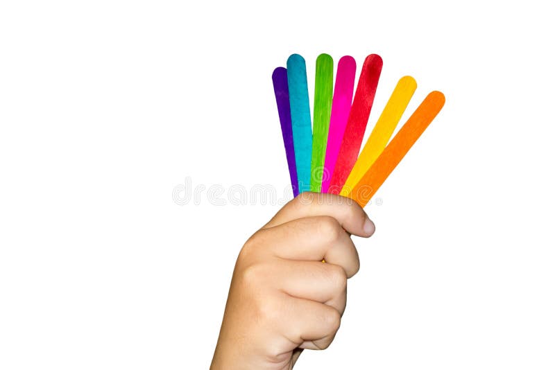 Boy& X27;s Hand Holding Ice Cream Stick Stock Image - Image of holding ...