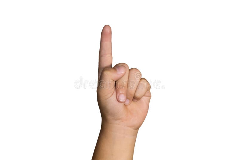 Boy& X27;s Hand is Show the Index Finger Stock Image - Image of ...