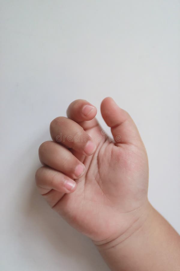 Boy S Palm in White Background Stock Photo - Image of barefoot ...