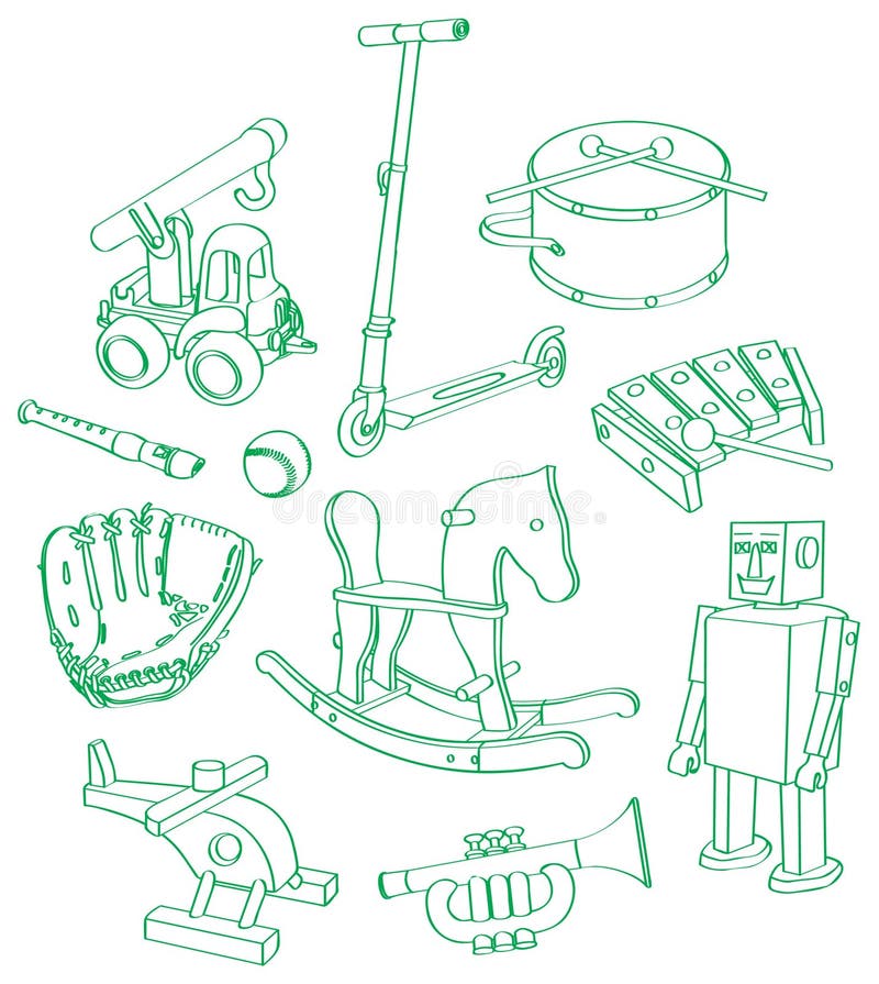 Toys Line Drawing Stock Illustrations – 6,129 Toys Line Drawing Stock ...