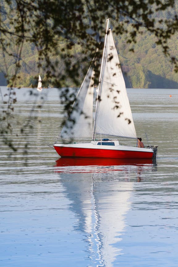 Boy and sail boat stock photo. Image of recreation, sail - 24981402