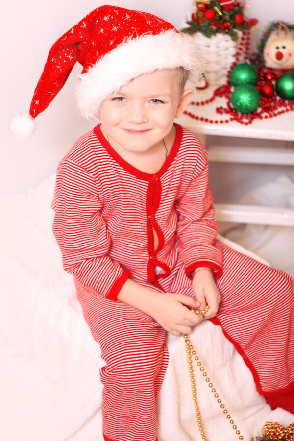 Boy Santa Claus stock image. Image of green, decorations - 28120625