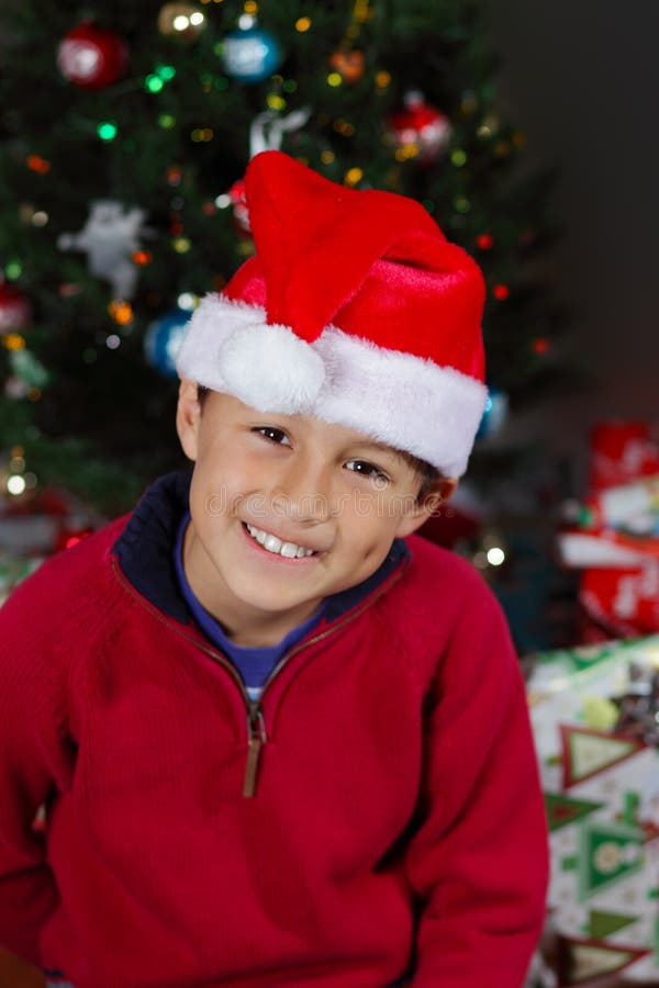 Boy with Santa Hat stock photo. Image of santa, xmas - 28313556