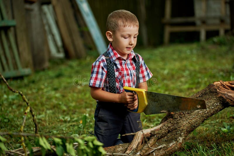 Boy Chopping Wood