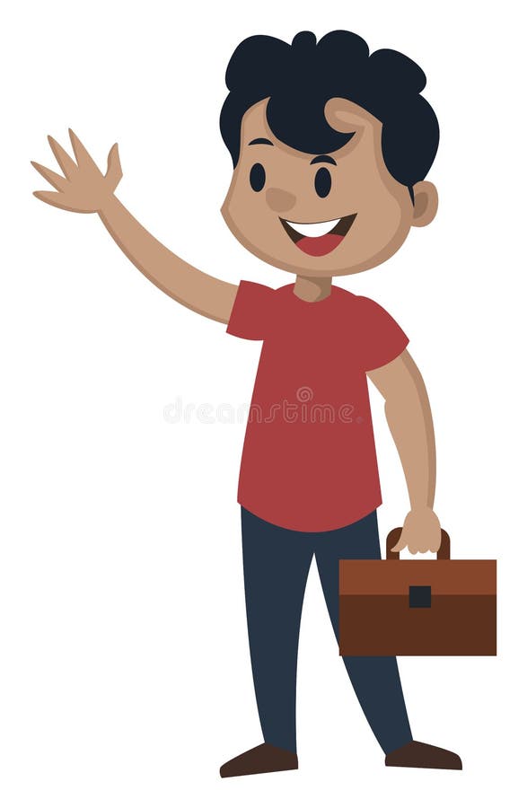 Hi boy stock vector. Illustration of label, blond, hand - 32279847