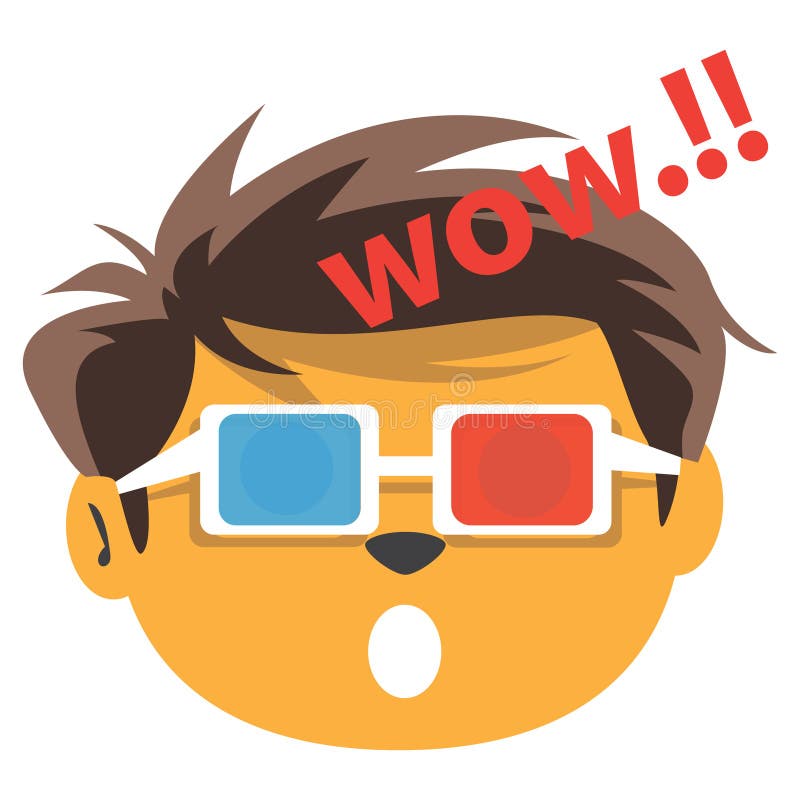 Boy Saying Wow. Vector Illustration Decorative Design Stock Vector ...