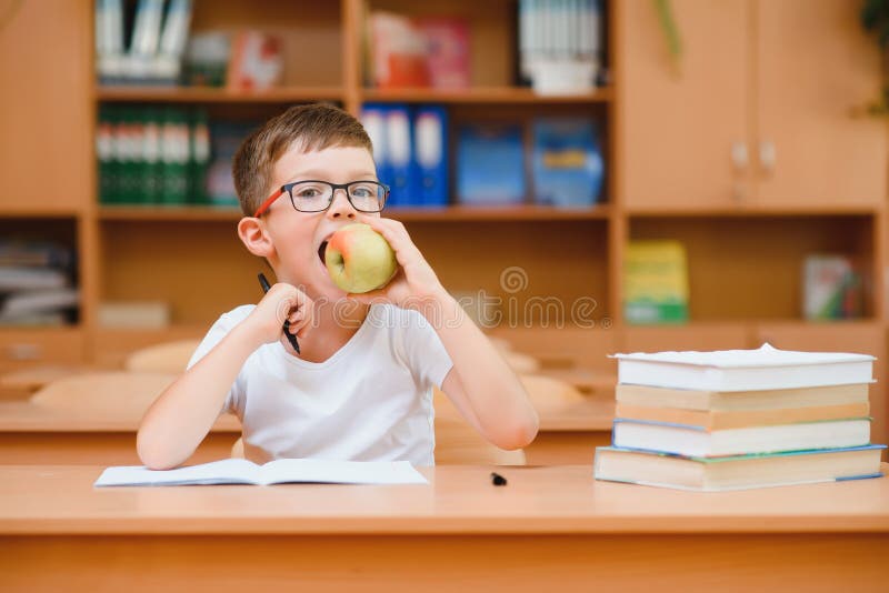 Boy in the School Classroom. Back To School Stock Image - Image of ...